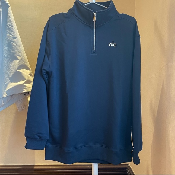 ALO Yoga | Sweaters | Alo Yoga Mens Deep Blue Zipup Sweater | Poshmark